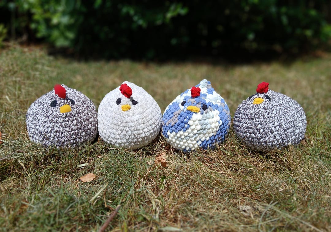 Large Crochet Chickens - Etsy