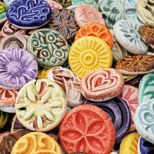 100 CERAMIC Mini TILES Mixed Designs Glazed Great for - Etsy