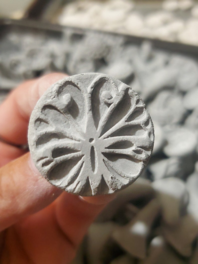 Set of 10 BISQUE Ceramic Texture STAMPS for CLAY, Pmc, Fimo, and More ...