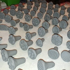 20 Clay STAMP Assortment- BISQUE Earthenware TEXTURE Stamps for Clay ...