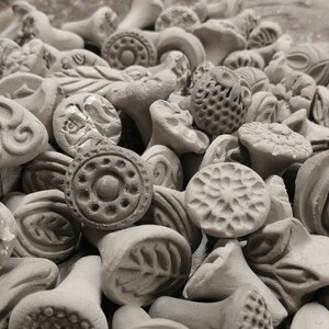 30 TEXTURE STAMPS, Ceramic, for CLAY, Pmc, Fimo, Dough, and More ...