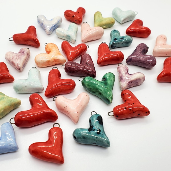 Clay Heart Pendant - Etsy