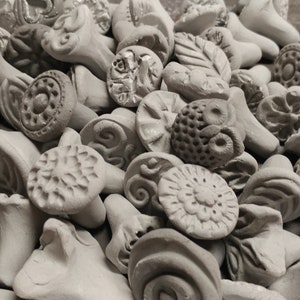 30 TEXTURE STAMPS, Ceramic, for CLAY, Pmc, Fimo, Dough, and More ...