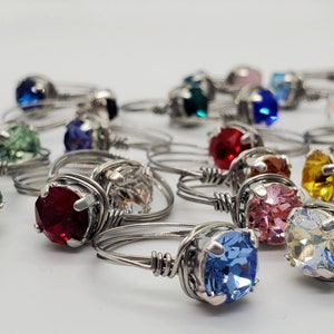 Summer SPARKLE RINGS - Wire Wrapped - Stainless Steel - Non-tarnish ...