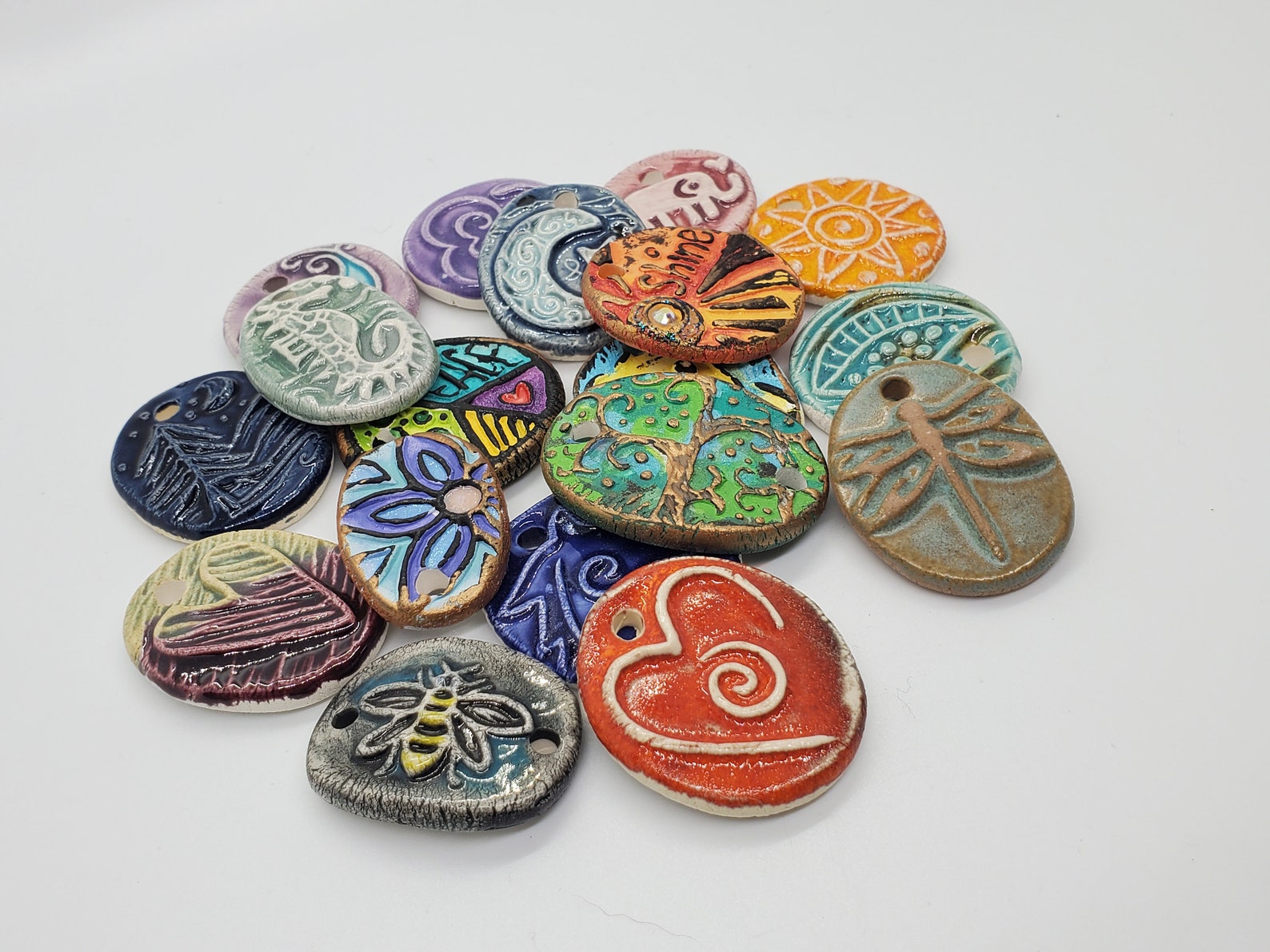 12 Pieces in Color - BULK Pendants, Charms, Beads, Bracelet Bar ...