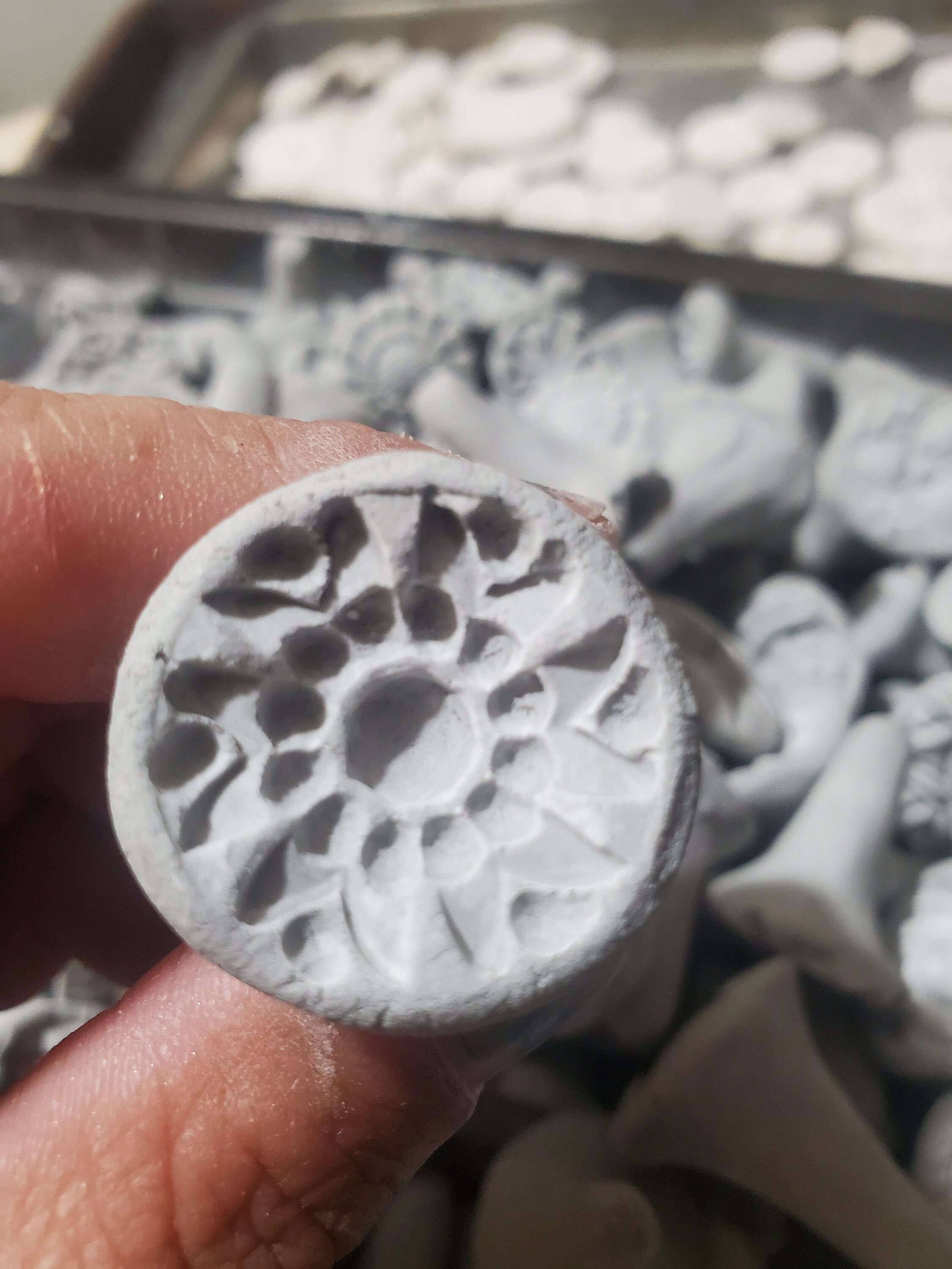 30 Ceramic BISQUE Texture STAMPS for CLAY, Pmc, Fimo, and More! - Many ...