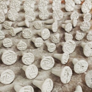 30 TEXTURE STAMPS, Ceramic, for CLAY, Pmc, Fimo, Dough, and More ...
