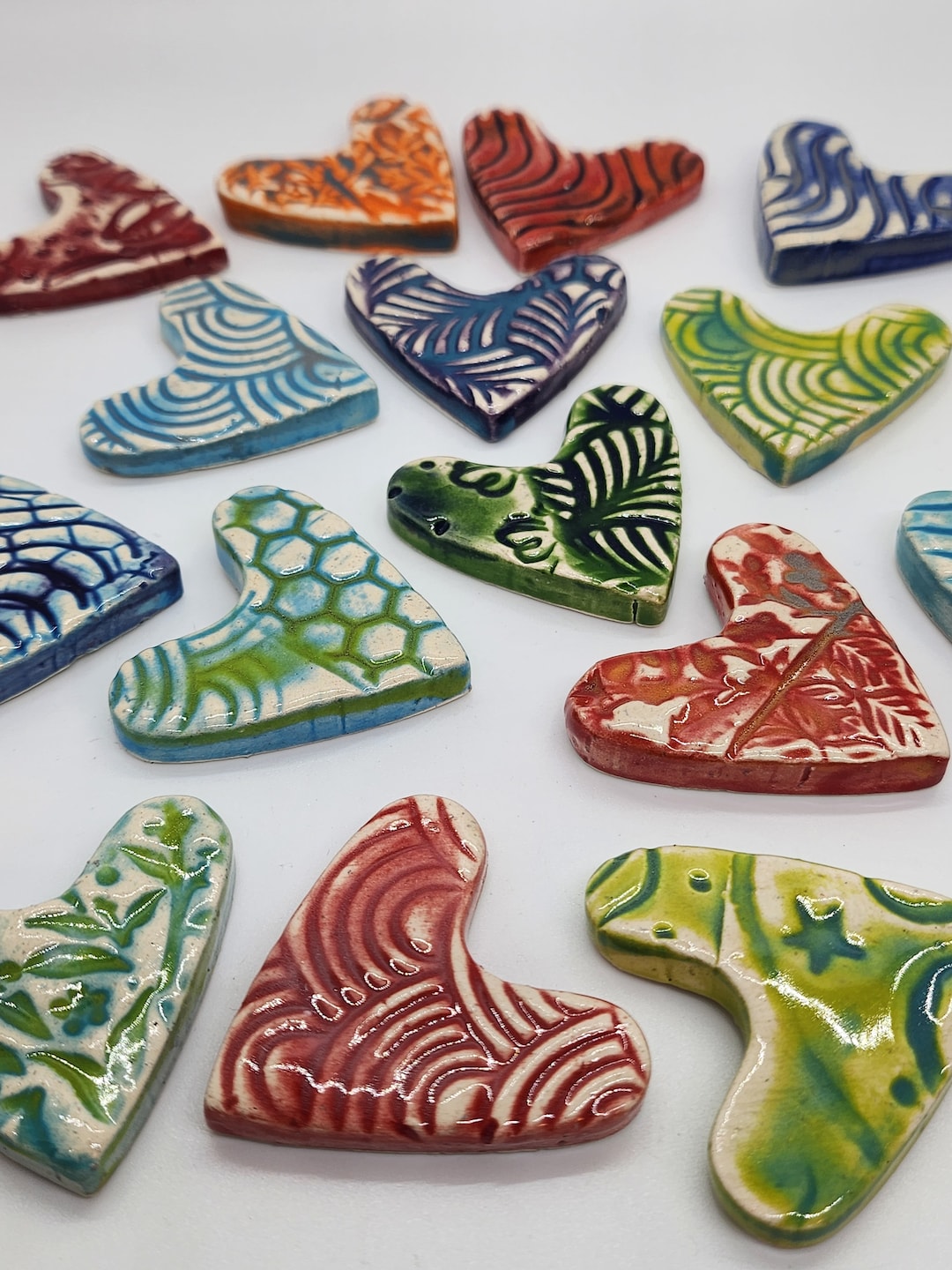 HEART CAB Cut Outs- Glazed on the Front Only - Flat Back - Any Color ...