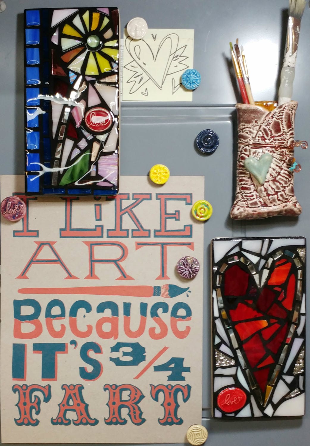 Magnetic CERAMIC PEN POCKET for Pens Markers Pencils has | Etsy