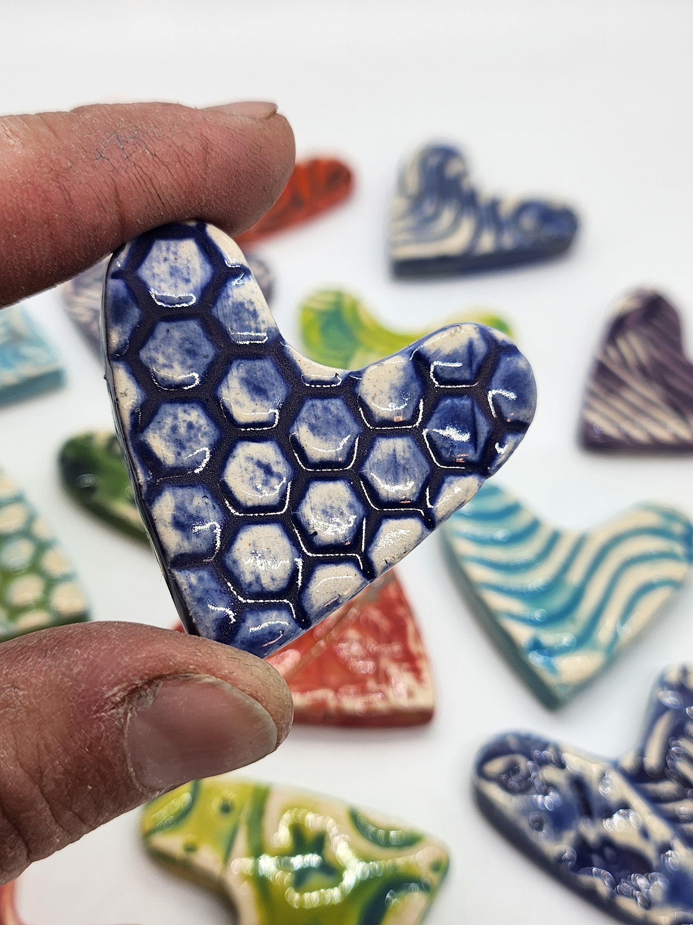 HEART CAB Cut Outs- Glazed on the Front Only - Flat Back - Any Color ...