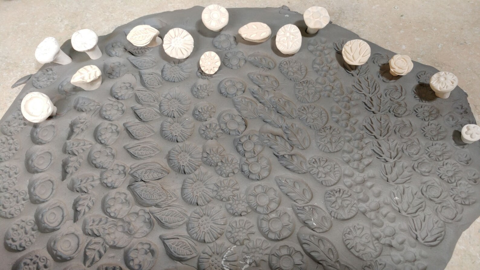 20 Clay STAMP Assortment- BISQUE Earthenware TEXTURE Stamps for Clay ...