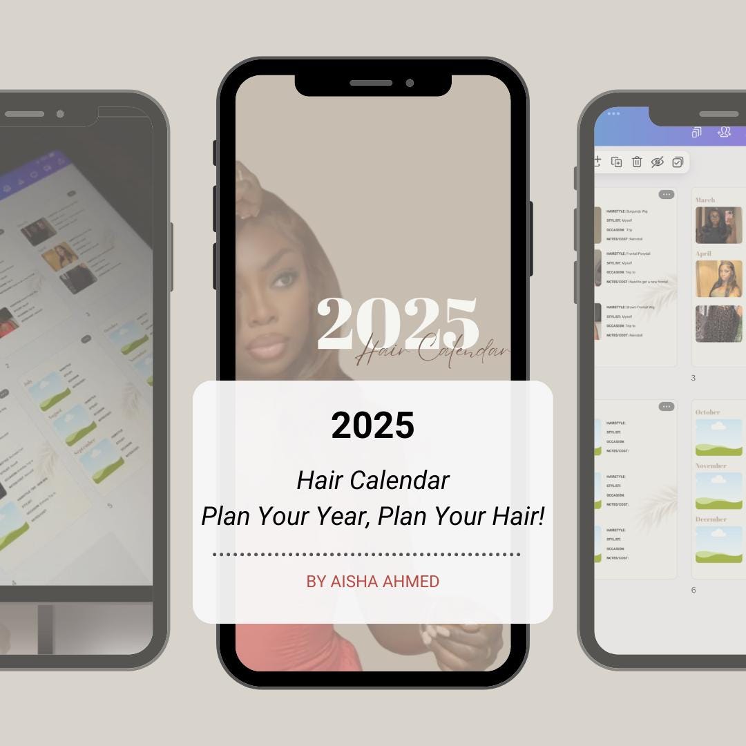 The Viral 2025 Hair Calendar | Hairstyle Tracker | Hairstyle Board ...