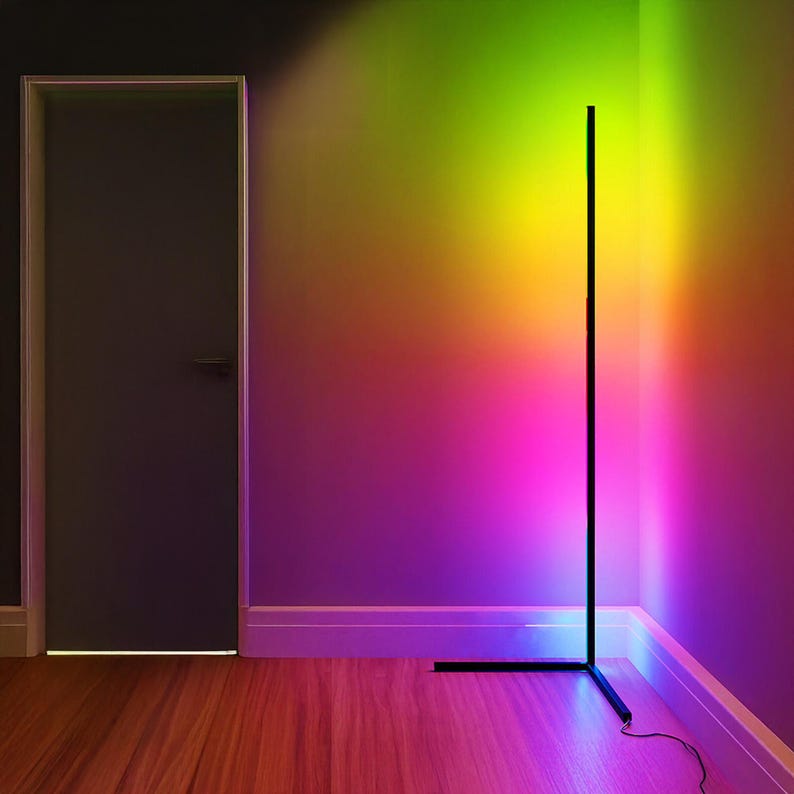 Minimalist Vertical LED Lamp 160cm or 40cm Smart App & Remote Control ...