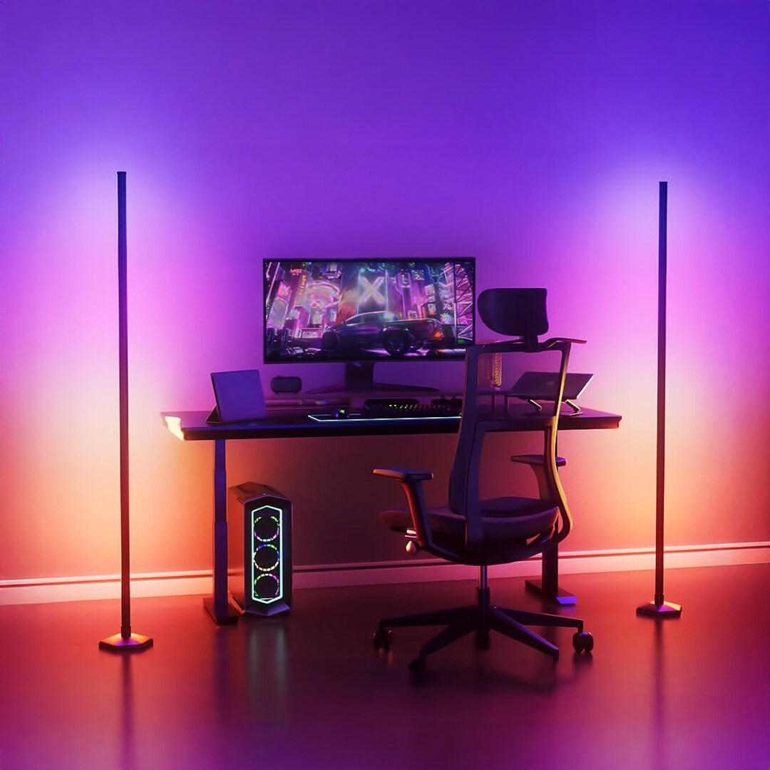 LED RGB Vertical Floor Lamp 120cm 4ft Smart Ambient Lighting With App ...