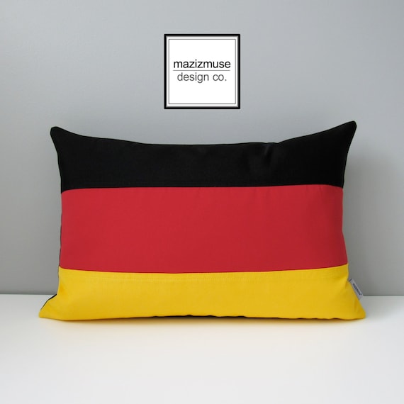 German Flag Pillow Cover Decorative Pillow Case Black Red - Etsy