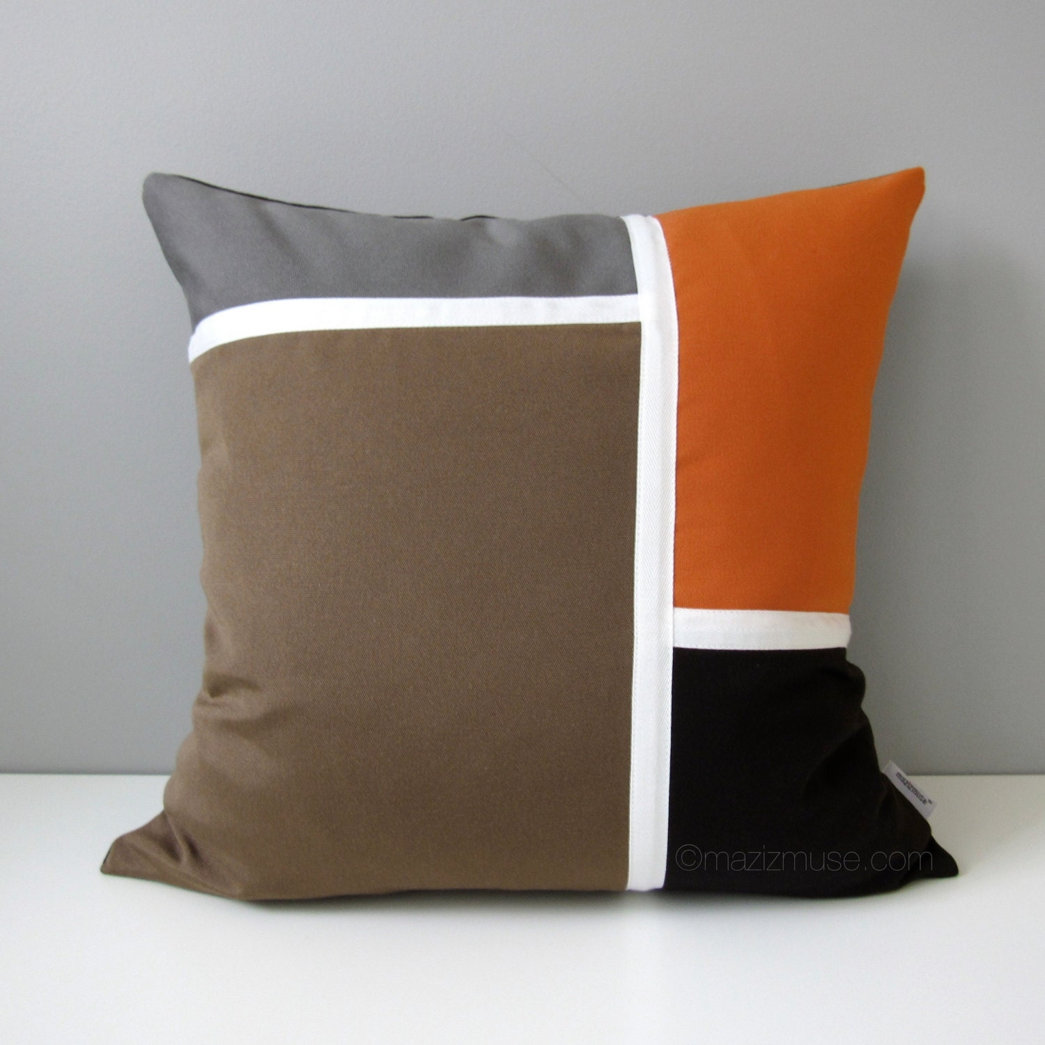 Outdoor Color Block Pillow Cover Decorative Mid Century - Etsy