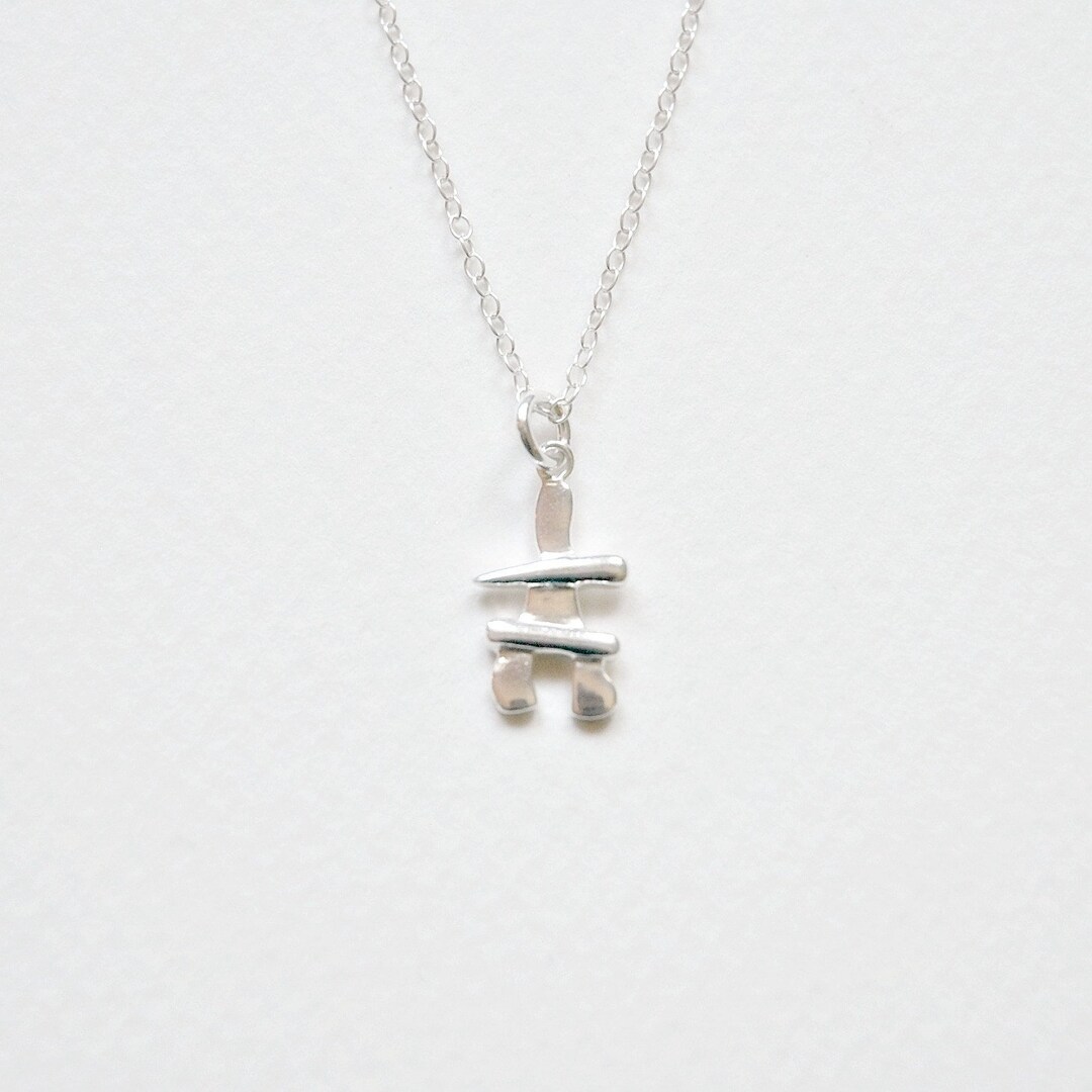 Inukshuk Necklace, Sterling Silver Inukshuk Charm, Canadian Gift ...