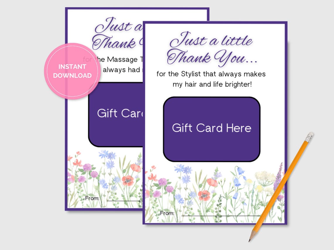 Massage Therapist Gift Card Holder Template (digital Download) - Etsy