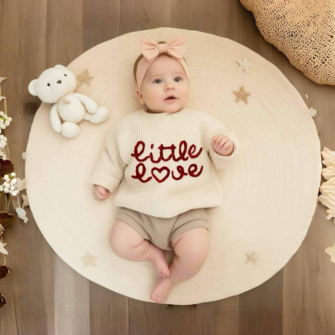 Mama's Little Love Newborn Sweater|coming Home Baby Gift|embroidered ...