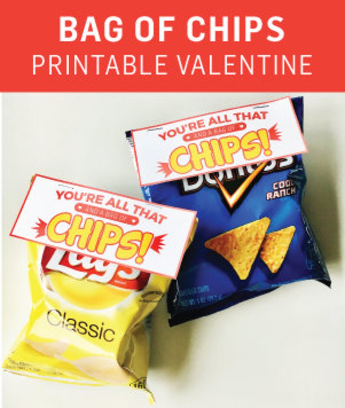 Bag of Chips Funny Printable Valentine | Etsy