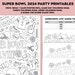 Super Bowl 2024 Printables Coloring Poster and Pages With Guess the ...