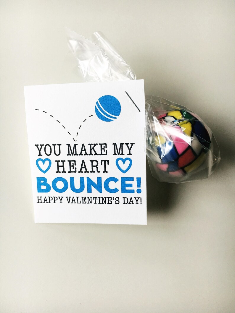 Bouncy Ball Valentine Printable DIY - Kids Valentine School Class ...