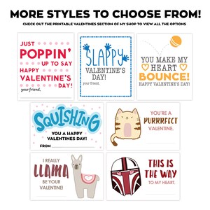 Llama Printable Valentine - Kids Valentine School Valentine Class ...