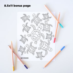 Under the Sea Ocean Life Coloring Page Poster Printable Bundle, Whale ...