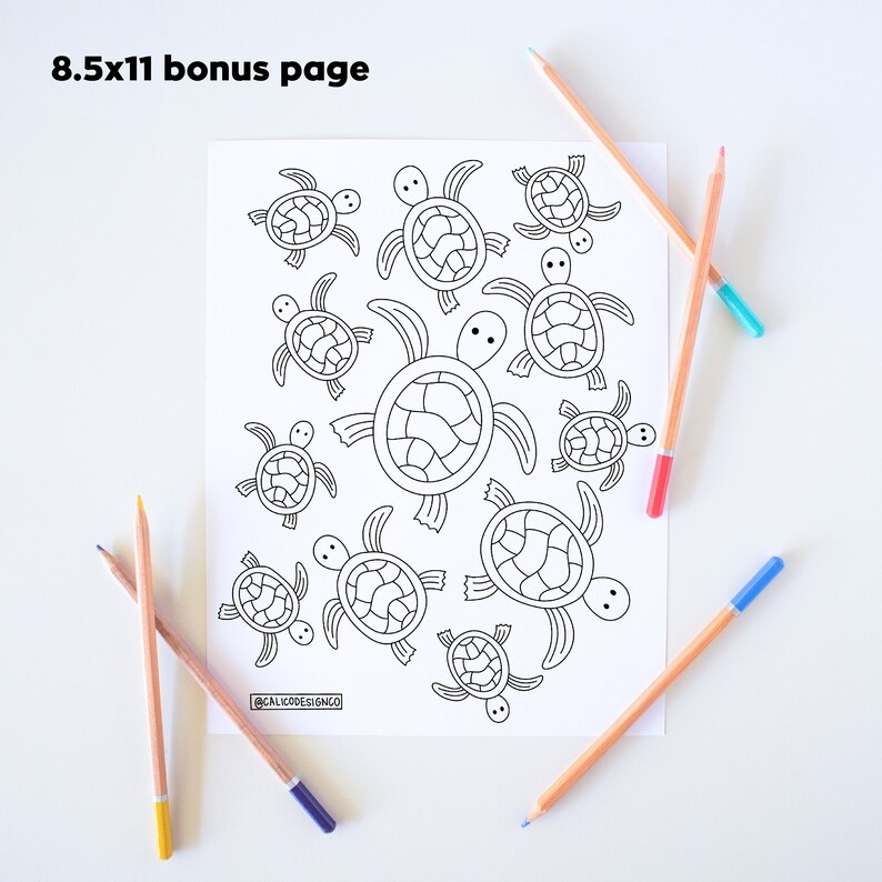 Under the Sea Ocean Life Coloring Page Poster Printable Bundle, Whale ...