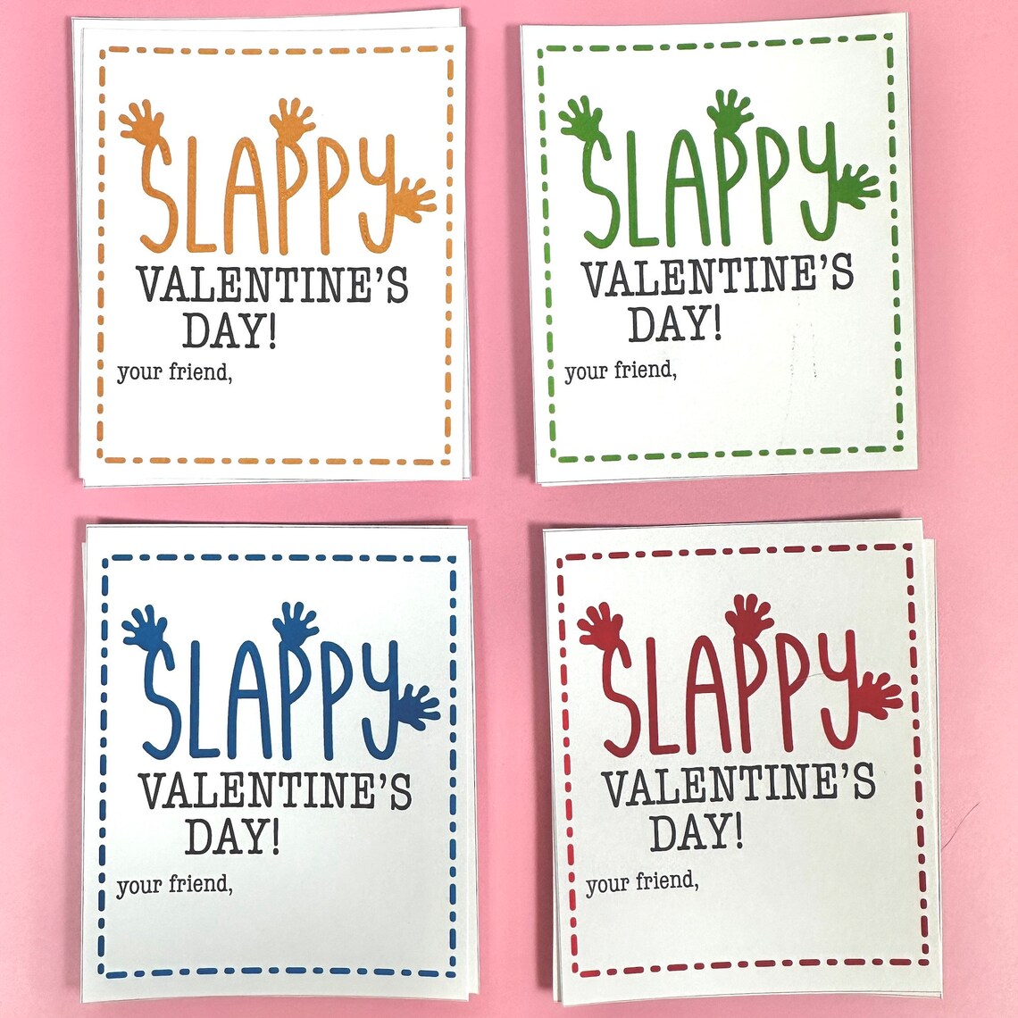 Sticky Hand Funny Printable Valentine | Slappy Valentines Day | Kids ...