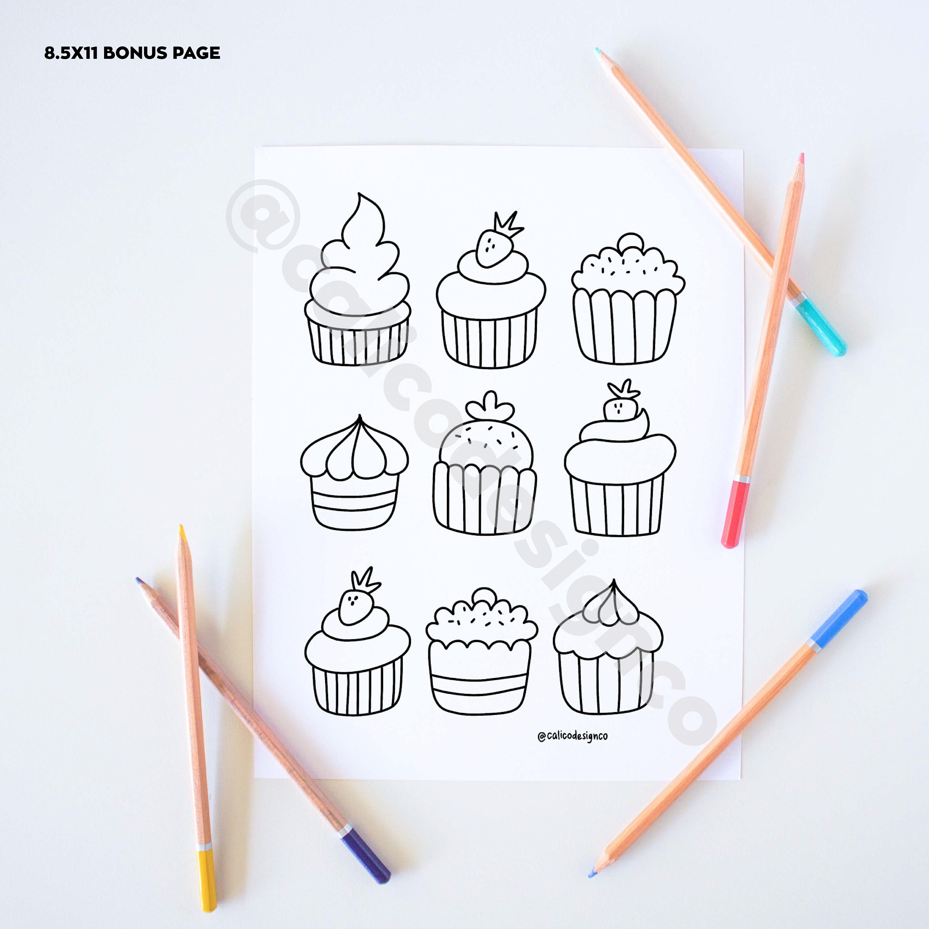 Birthday Party Coloring Page Poster Printable Digital Files, DIY ...