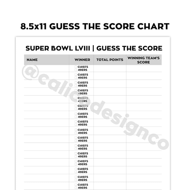 Super Bowl 2024 Printables Coloring Poster and Pages With Guess the ...