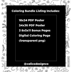 Under the Sea Ocean Life Coloring Page Poster Printable Bundle, Whale ...