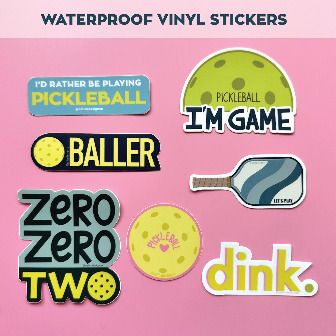 Ultimate Pickleball Vinyl Stickers Bundle | Pickleball Gift Ideas ...