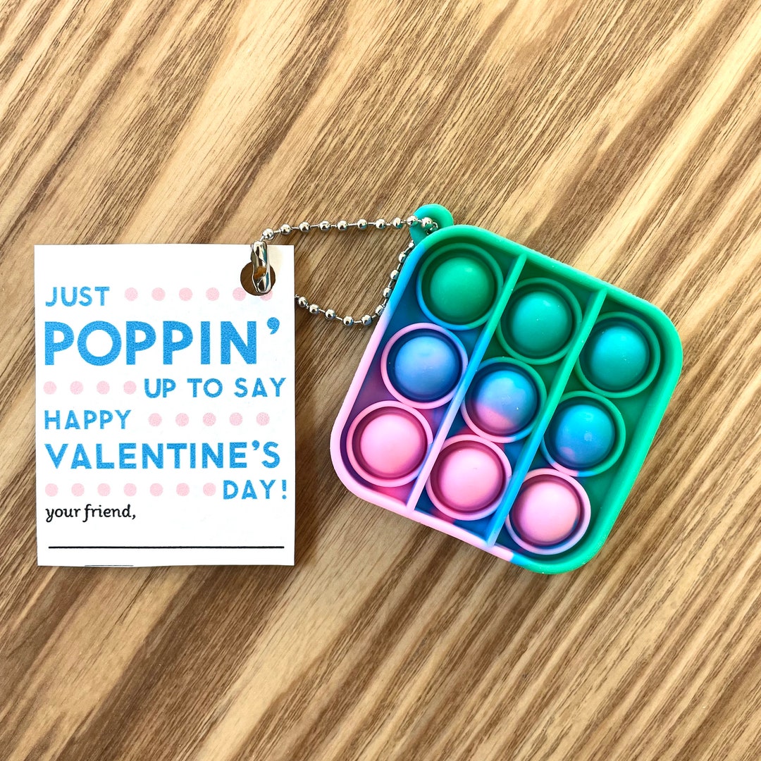 Pop It Printable Kids School Valentine Poppin' Valentine Pop It Toy ...