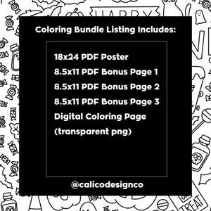 Halloween Coloring Pages Poster Printable, Kids Activity, Witch ...