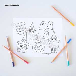 Halloween Coloring Pages Poster Printable, Kids Activity, Witch ...