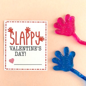 Sticky Hand Funny Printable Valentine Slappy Valentines Day Kids School ...