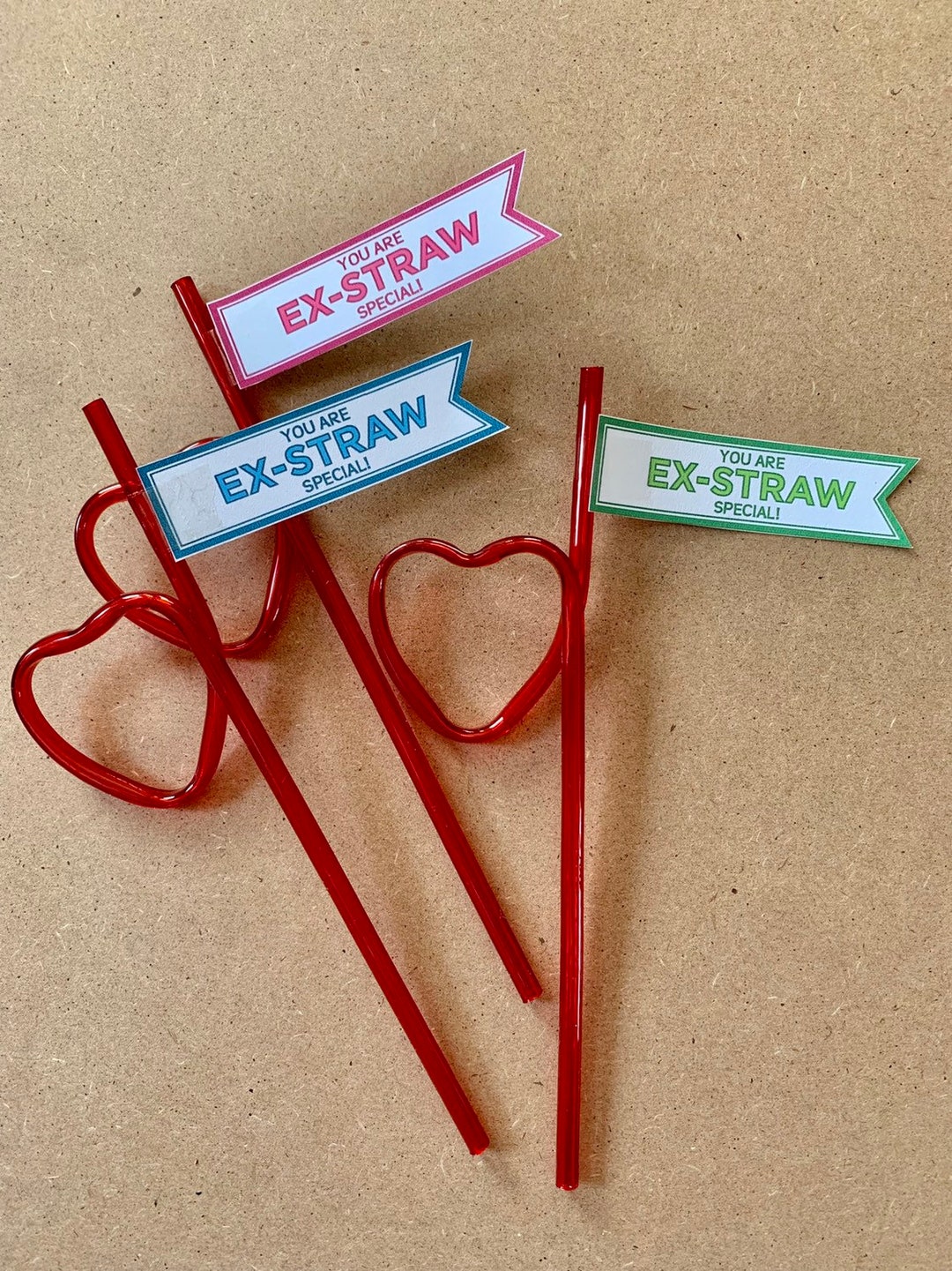 Straw Printable Party Valentine Tag | Ex-straw Special Straw Party ...