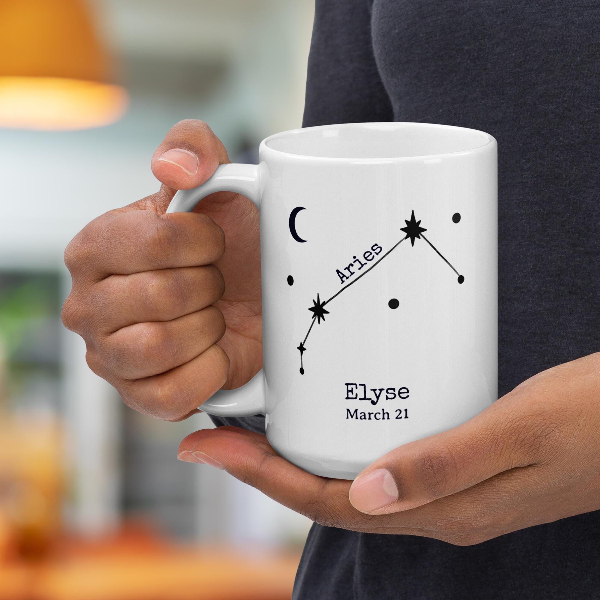 Personalized Aries Zodiac Mug, Best Friend Mug, Birthday Mug, Birth ...