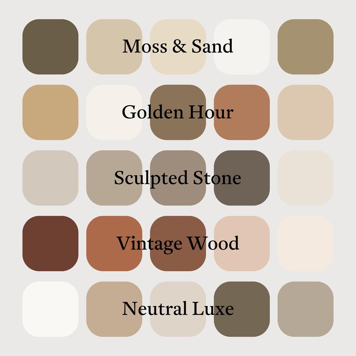 25 Earthy Neutral Color Palettes for Interiors – Digital Download With ...