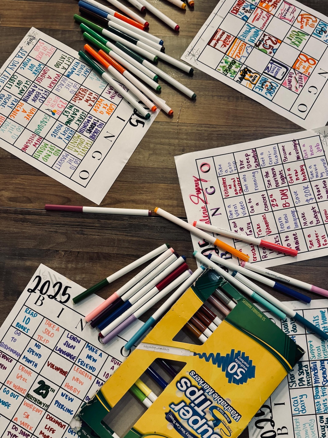 Customizable New Years Resolutions Bingo Card - Etsy