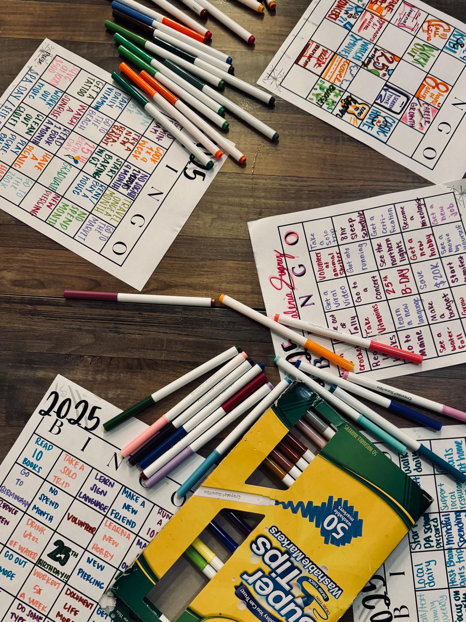 Customizable New Years Resolutions Bingo Card - Etsy