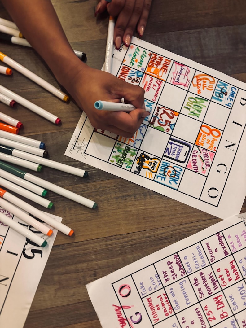 Customizable New Years Resolutions Bingo Card - Etsy