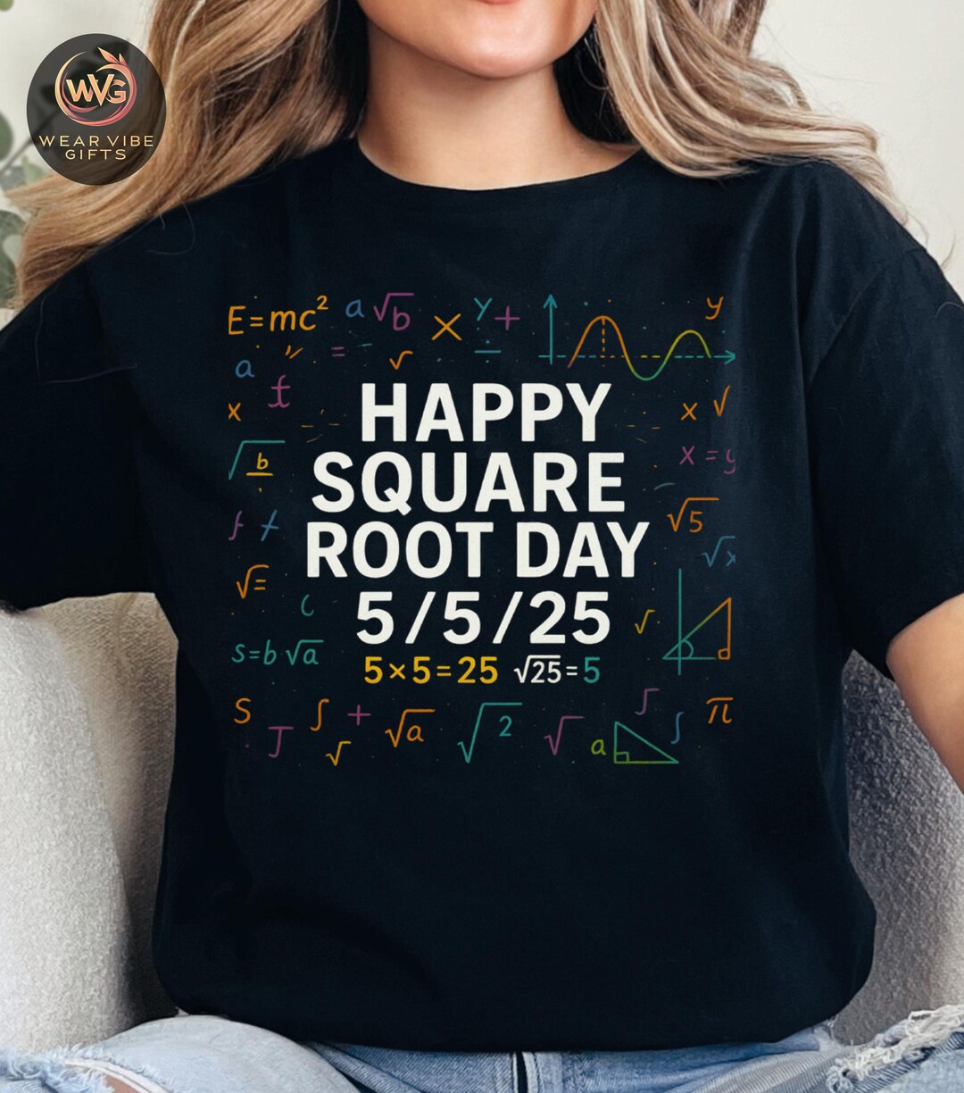 Square Root Day 2025 Tee, 5/5/25 Math Shirt, Square Root Humor, Funny ...