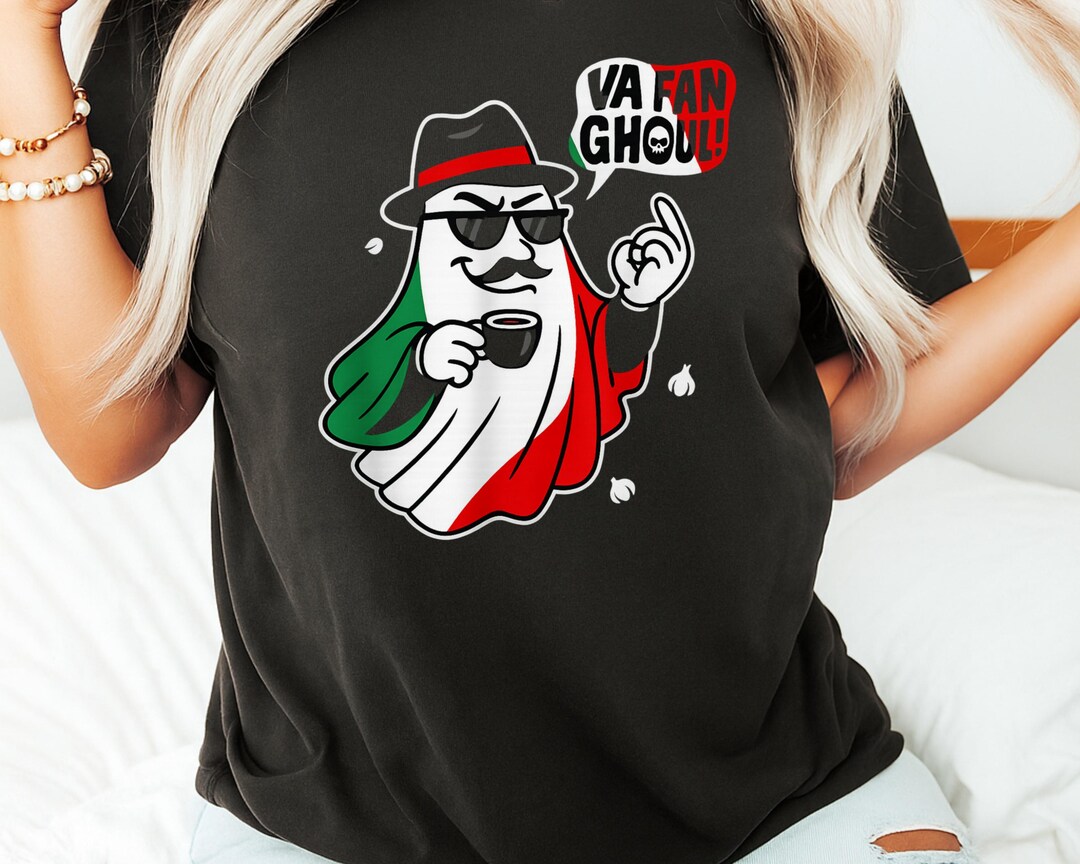 Funny Italian Ghost Va Fan Ghoul Shirt for Men Women, Spooky Halloween ...