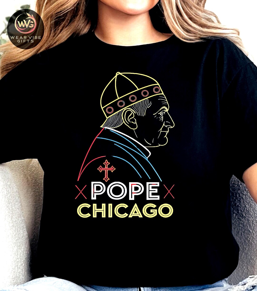 Chicago Pope Shirt, Pope Robert Prevost T-shirt, Religious Catholic Tee ...
