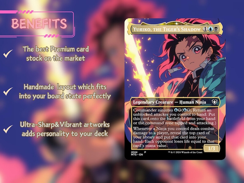 Yuriko, the Tiger's Shadow MTG MTG Commander Deck Demon Slayer MTG ...
