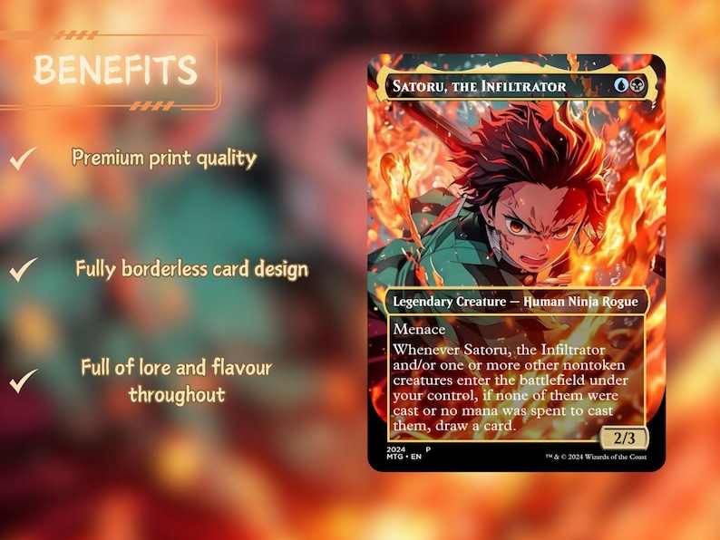 Yuriko, the Tiger's Shadow MTG MTG Commander Deck Demon Slayer MTG ...