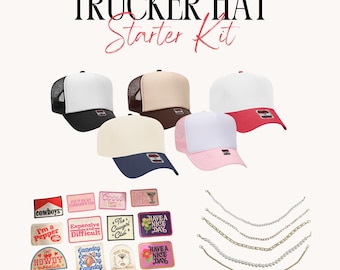 Custom Trucker Hat Bar Starter Kit Boujee Package! Perfect for Hat Bars ...